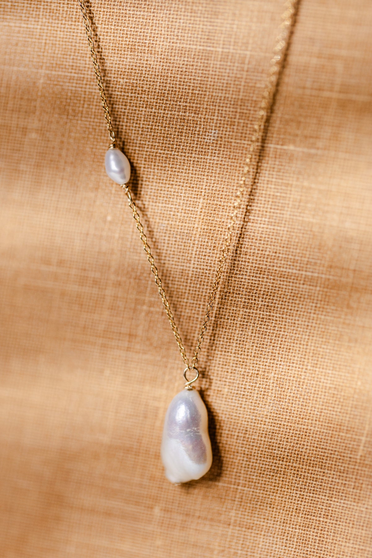 Off Center Pearl Necklace | Denise Designs Jewelry